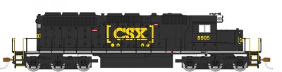CSX® #8905 - BLACK (HTM®) - SD40-2 - DCC (HO) [60917] - $139.00 : Bachmann Trains Online Store
